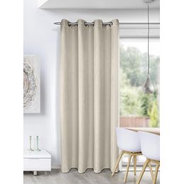 Vorhang HOMING, B:135cm H:245cm, beige, Polyester, Wohnzimmer, Gardinen, "Basil", Fertigschal