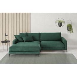Ecksofa Inosign, B:272cm H:84cm T:190cm, grün, 95% Polyester, 5% Nylon, Wohnzimmer, Sofas, "Downtown, B/T/H: 272/190/84 cm L-Form", weicher