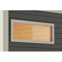 Karibu Saunafenster "40x1220x420 mm Klarglas", B/H/L: 122cm x 42cm, weiß, Fenster, für natürliches Licht im Saunainnenraum