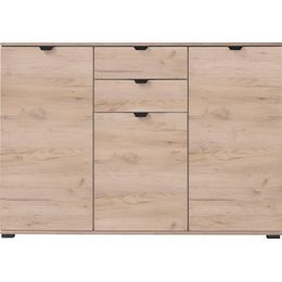 Sideboard Inosign, B:135cm H:95cm T:40cm, grau, Spanplatte, Wohnzimmer, Sideboards, "Duero", Kommode mit 2 Schubk&auml;sten, Breite 135 cm