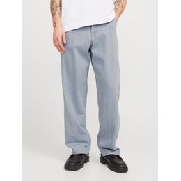 Jack & Jones JACK & JONES Herren Relax-fit-Jeans "JJIALEX mit cleanem Look und Taschenvielfalt", blau, Gr. 31, Abriebeffekte, Denim/Jeans, Obermaterial: 100%