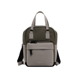 Tamaris Damen Rucksack "Rucksack TAS Gianna", gr&uuml;n, Obermaterial: 60% Polyurethan PU. 40% Polyester PES., Rucks&auml;cke
