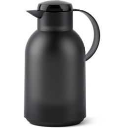 Emsa Isolierkanne "Samba", 1,5 l, schwarz, Kannen, XXL-Modell, zeitloses Design, einfacher Knopfdruck, 24h kalt, 12h warm