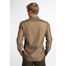 Eterna Herren Langarmhemd "SLIM FIT", beige, Gr. 42, Twill, 100% Baumwolle, Hemden, EASY IRON (b&uuml;gelleicht)
