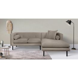 Ecksofa Home Affaire, B:240cm H:83cm T:173cm, braun, 100% Polyester, Wohnzimmer, Sofas, "Lillibeth L-Form Designsofa, Maße B/T/H: 240/173/83 cm",