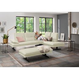 Ecksofa W.Schillig, B:284cm H:94cm T:224cm, beige, Stoff S37 (100% Polyester): Luxus-Microfaser in Lederoptik, Wohnzimmer, Sofas, "broadway,