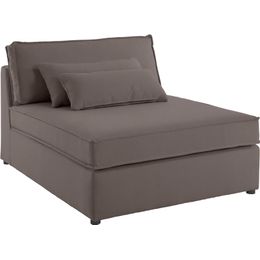 Sofa-Mittelelement OTTO HOME, B:100cm H:75cm, silber, Baumwollmix (60% Baumwolle/40% Leinen);Struktur fein (100% Polyester);Samtoptik (100%
