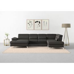 Sit & More Wohnlandschaft SIT & MORE, B:359cm H:87cm T:230cm, braun, Sofas, "Cabrio U-Form, B: 359 cm, mit Sitztiefen-, Arm- & Kopfteilverstellung", 3