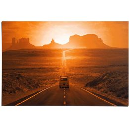 Poster Reinders, B:91,5cm H:61cm, orange, Papier, Bilder, "Monument Valley"