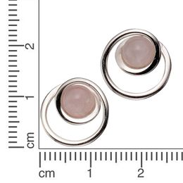 Firetti Damen Paar Ohrstecker "Schmuck Geschenk Silber 925 Ohrschmuck Edelstein Quarz", 12,5mm, Silber 925 (Sterlingsilber), bunt, Silber 925