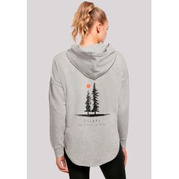 F4NT4STIC Damen Kapuzenpullover "Oversize Escape Discover the World Pinetree", grau, Gr. XS, Obermaterial: 100% Baumwolle, Pullover, Discover the