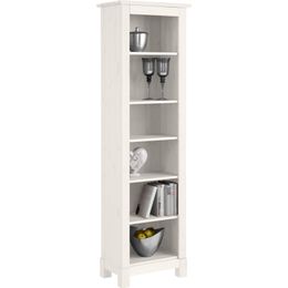 Standregal Home Affaire, B:57,4cm H:180cm T:38cm, wei&szlig;, Wohnzimmer, Regale, "Rauna", H&ouml;he 180 cm, aus massiver Kiefer, FSC-zertifiziert