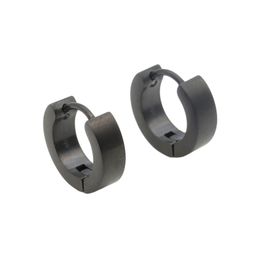 Firetti Damen Paar Ohrstecker "Schmuck Geschenk Ohrschmuck", 13mm, Edelstahl, schwarz, Edelstahl, Ohrringe, Made in Germany