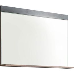 Garderobenspiegel Inosign, B:90cm H:69cm T:16cm, grau, Glas, Holzwerkstoff, Spiegel, "Ilana", Spiegel mit Ablageboden - (B/T/H) 90/16/69 cm