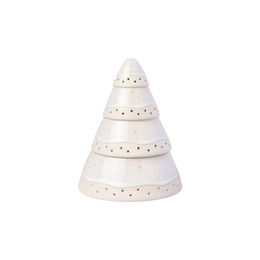 Weihnachtsfigur, beige, LIKE. BY VILLEROY & BOCH, Dekofiguren, "Windlicht Baum Winter Glow ø 14,6 cm beige"