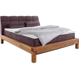 Boxspringbett Home Affaire, B:199cm L:231cm, lila, Polyester, Komplettbetten, "Villads", Liegefl&auml;che: 180/200 cm, Inside-Boxspring-Unterbau,