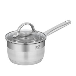 Kasserolle "Rigel, So&szlig;entopf 1,9 l, energiesparend und sp&uuml;lmaschinenfest", 1,9 l + &Oslash; 16cm + H&ouml;he 9,5cm, silber, RESTO KITCHENWARE, T&ouml;pfe, mit