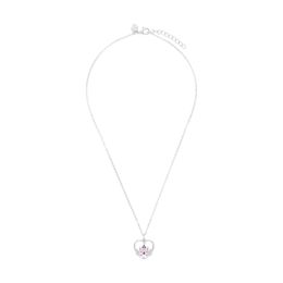 Kette mit Anh&auml;nger "Herz/Schloss-Optik", Silber 925 (Sterlingsilber), L: 38 B: 1,3mm, silber, Prinzessin Lillifee, Silber 925 (Sterlingsilber),