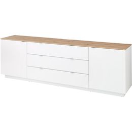 TV-Schrank Innostyle, B:240cm H:77cm T:44cm, weiß, FSC-zertifizierter Holzwerkstoff, Wohnzimmer, Schränke, "Core, TV Sideboard Stellmaß B/H/T