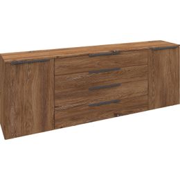 borchardt M&ouml;bel Sideboard BORCHARDT M&Ouml;BEL, B:200cm H:72cm T:35cm, braun, Spanplatte, Wohnzimmer, Sideboards, "Tom", Breite 200 cm