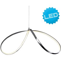 Näve NÄVE LED Pendelleuchte ""Loop Line"", Ø 32cm H: 120cm, 1 Stk., silber, Leuchten, modernes Design; angenehmes Licht