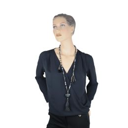 Damen Lange Kette "Charmelle", schwarz, Basic, Collezione Alessandro, Glas, Halsketten, wertig, mit Herzen und Quasten
