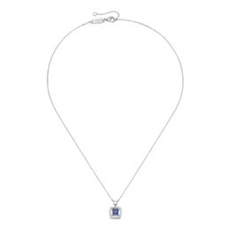 Damen Collier "mit Zirkonia, Silber 925", 45cm, Silber 925 (Sterlingsilber), blau, Giorgio Martello MILANO, Silber 925 (Sterlingsilber), Halsketten