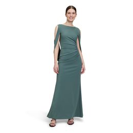 Vera Mont Damen Abendkleid "Damen Abendkleid mit Spitze", grün, Gr. 48, Crêpe, Obermaterial: 95% Polyester, 5% Elasthan. Besatz: 90% Polyamid, 10%