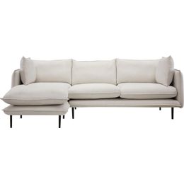 Ecksofa Home Affaire, B:255cm H:88cm T:103cm, beige, Struktur fein (100% Polyester);Filzoptik (100% Polester), Wohnzimmer, Sofas, "Somba L-Form", mit
