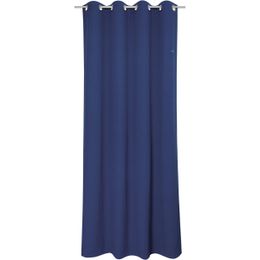 Vorhang Tom Tailor HOME, B:140cm H:250cm, blau, Polyester, Wohnzimmer, Gardinen, "Dove Signature", blickdicht