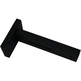 Sch&ouml;ner Wohnen Kollektion Wandtr&auml;ger, schwarz, SCH&Ouml;NER WOHNEN-KOLLEKTION, Gardinenstangenhalterungen, "Spezialtr&auml;ger", Serie Einzelprogramm Matteo rechteckig