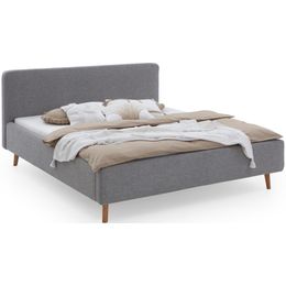 Meise M&ouml;bel Polsterbett MEISE.M&Ouml;BEL, B:181cm H:105cm L:218cm, grau, Bezug Bett: Multicolor (100% Polyester), Betten, "Mattis", Topseller, wahlweise mit Bettkasten