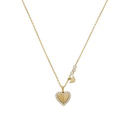 Emporio Armani Damen Kette mit Anh&auml;nger "Schmuck Geschenk Silber 925 Halsschmuck Herz", Silber 925 (Sterlingsilber), L: 42 B: 1mm, gold, Silber 925