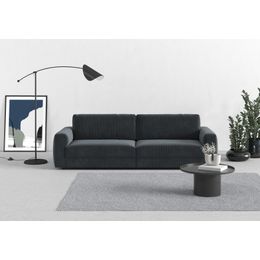 Big-Sofa Trendmanufaktur, B:264cm H:84cm T:126cm, grau, 88% Polyester, 12% Polyacryl, Sofas, "Bourbon", extra tiefe Sitzfläche, wahlweise mit