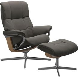 stressless "Mayfair" Set, Relaxsessel mit Hocker, mit Hocker, mit Cross Base, Gr&ouml;&szlig;e S, M & L, Holzakzent Eiche
