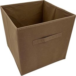 Aufbewahrungsbox ADOB, B:31cm H:31cm T:31cm, braun, Stoff, Kinderzimmer, Aufbewahrungsboxen, "Faltbox", Faltbox mit Griff