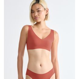Sloggi Damen Bralette "ZERO Feel 2.0", Gr. XXLcandid orange, Single Jersey, Obermaterial: 76% Polyamid, 24% Elasthan, BHs, nahtlos, herausnehmbare