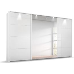 Schwebet&uuml;renschrank Rauch, B:323cm H:233cm T:68cm, wei&szlig;, Holzwerkstoff, Schr&auml;nke, "Kleiderschrank Schrank Garderobe OTELI inkl. 3 Innenschubladen",