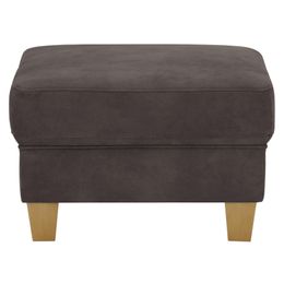 Polsterhocker Home Affaire, B:63cm H:48cm T:74cm, braun, 100% Polyester, Hocker, "Conville", Passend zur Servie "Conville", mit Federkern