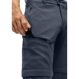 Maier Sports Herren Outdoorhose "Tajo Zip Loop", blau, Gr. 25, 100% Polyester, Hosen, Herren Wanderhose, Zip-Off Funktionshose, 4 Taschen, Regular Fit