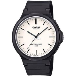 Herren Quarzuhr, schwarz, CASIO TIMELESS COLLECTION, Armbanduhren, Armbanduhr, Herrenuhr, analog, Resinarmband, Acrylglas