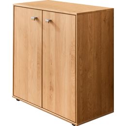 Hochkommode Wiemann, B:80cm H:86cm T:43cm, braun, Holz teilmassiv, Sideboards, "Kiruna", vormontiert