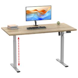 Schreibtisch Vcm, B:110cm H:71cm T:50cmhonig, eiche, Büro, Tische, "Vcm Höhenverstellbarer Schreibtisch stufenlos elektrisch höhenverstellbar Lona