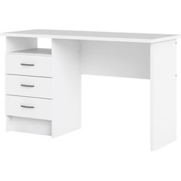 Schreibtisch Inosign, B:120cm H:72,6cm T:48,1cm, wei&szlig;, B&uuml;ro, Tische, "Function Plus, Arbeitstisch, B&uuml;rotisch", Computertisch mit 3 Schubladen, Breite