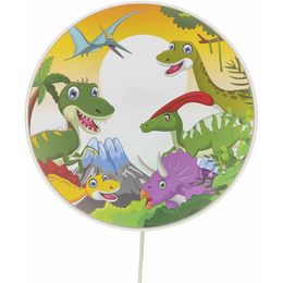 Niermann Wandleuchte "Dinos", 1, &Oslash; 25cm, 1 Stk., bunt, Kinderzimmer, Leuchten, bruchsicheres Geh&auml;use