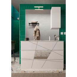 Spiegelschrank Welltime, B:100cm H:110cm T:18cm, wei&szlig;, FSC-zertifizierter Holzwerkstoff, Badezimmer, Schr&auml;nke, "Vittoria", Badspiegelschrank mit 1