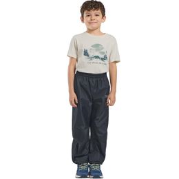 Jack Wolfskin Mädchen Regenhose "RAINY DAYS PANTS KIDS", schwarz, Gr. 104, Oberstoff: 100% Polyamid; Futter: 100% POLYESTER, Hosen