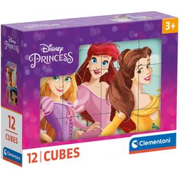 Clementoni Kinder Würfelpuzzle "Disney Princess", bunt, Pappe, B:16cm H:12cm, Puzzles, Made in Europe