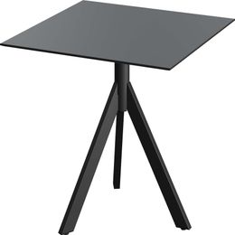 SOLDOUT Klapptisch SOLD OUT, B:70cm H:74cm T:70cm, schwarz, Pulverbeschichteter Stahl + HPL Tischplatte, Garten, Tische, "Infinity", in verschiedenen