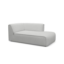 Ottomane OTTO HOME, B:100cm H:70cm T:162cm, grau, Struktur fein (100% Polyester);Samtoptik (100% Polyester);Samtcord (92% Polyester, 8% Polyamid),